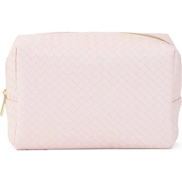 TRVL DESIGN Woven Shell Cosmetic Bag - Pink