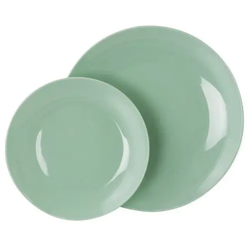 ELAMA Luna 18 Piece Porcelain Dinnerware Set - Green