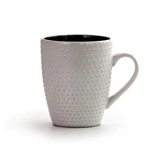 ELAMA Modern Dot 16 Piece Luxurious Stoneware Dinnerware With Complete Setting For 4