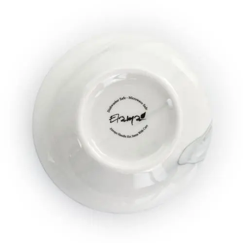 ELAMA Fine Marble 16 Piece Stoneware Dinnerware Set - White