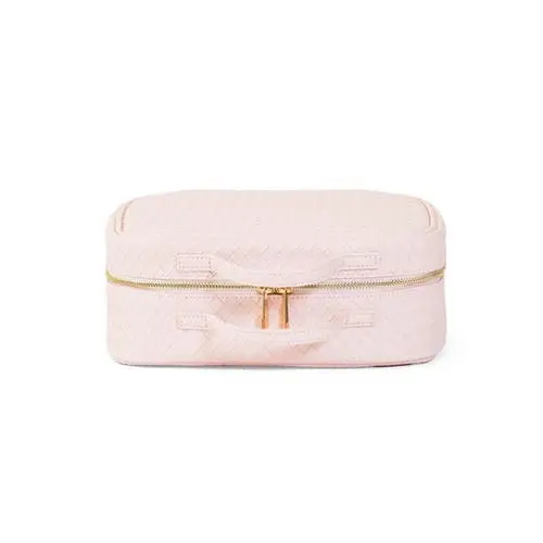 TRVL DESIGN Woven Shell Cosmetic Case - Pink