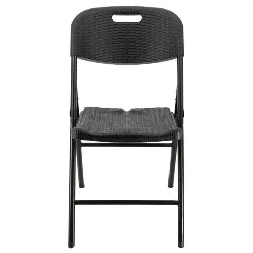 ELAMA 4 Piece Indoor And Outdoor Rattan Folding Chair