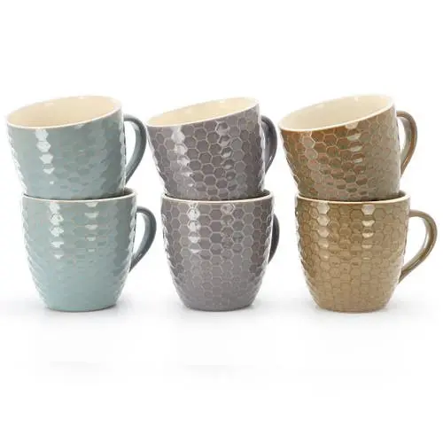ELAMA Honeysuckle 6-piece 15 Oz. Mug Set