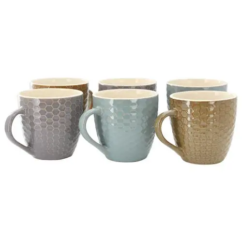 ELAMA Honeysuckle 6-piece 15 Oz. Mug Set