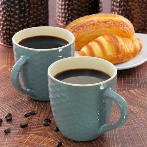 ELAMA Honeycomb 6 Piece 15 Oz. Mug Set
