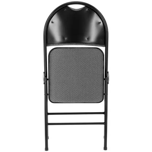 ELAMA 4 Piece Metal Folding Chair With Padded Seats And Top Handle