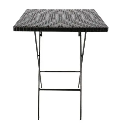 ELAMA Plastic Rattan Folding Square Table
