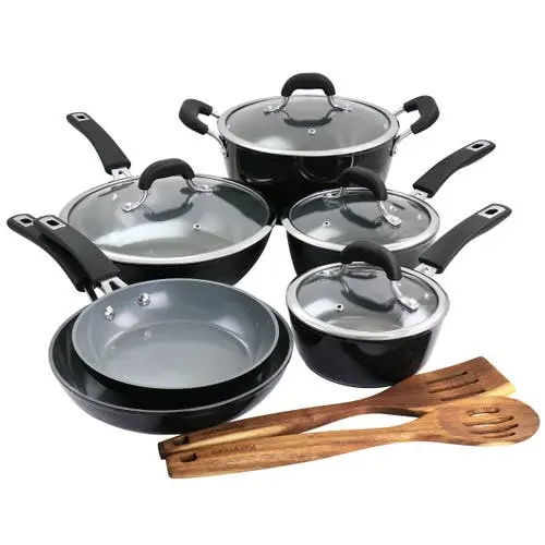 KENMORE 12 Piece Ceramic Coated Aluminum Cookware Set