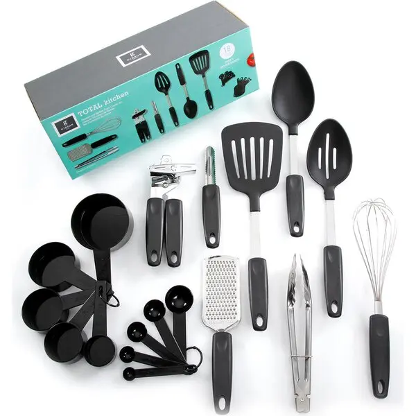 GIBSON  HOME Total Kichen Chefs Better Basics 18-piece Gadgets And Tools Combo Set - Black