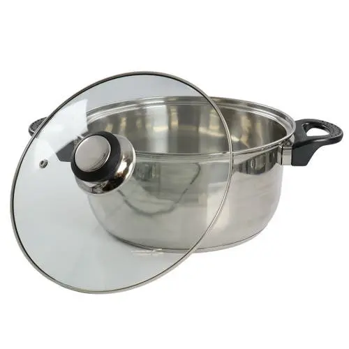 GIBSON HOME Lybra 7 Piece Two Tone Polished Stainless Steel Cookware Set