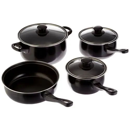 GIBSON HOME Chef Du Jour 7 Piece Carbon Steel Nonstick Cookware Set