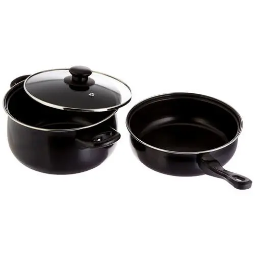GIBSON HOME Chef Du Jour 7 Piece Carbon Steel Nonstick Cookware Set