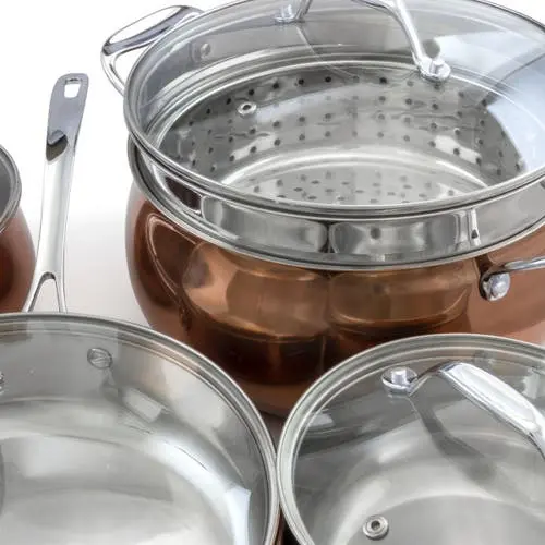 OSTER Carabello 9 Piece Stainless Steel Cookware Combo Set