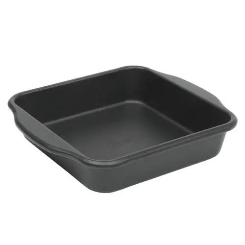 OSTER Teston Platinum Collection 8 Inch Nonstick Carbon Steel Square Cake Pan - Black