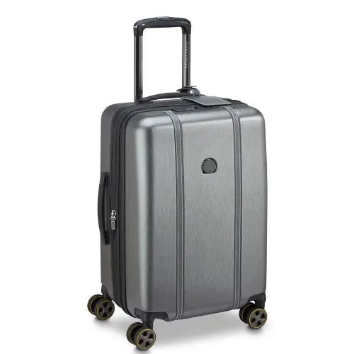 DELSEY PARIS Cadence Expandable Carry-on Spinner Luggage - Brushed Silver