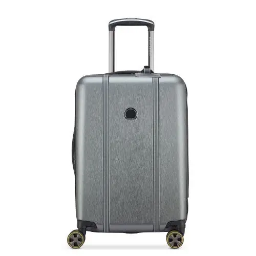 DELSEY PARIS Cadence Expandable Carry-on Spinner Luggage - Brushed Silver