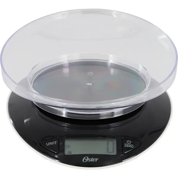OSTER Lydell 2 Piece Digital Kitchen Scale With Bowl - Black