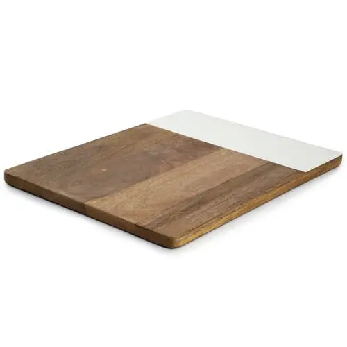 GIBSON HOME 16 Inch Duo Tone Rectangular Wood Serving Platter