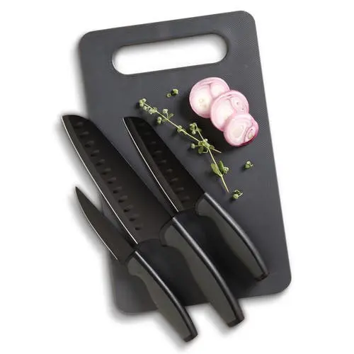 OSTER Slice Craft 4 Piece Cutlery Knife Set With Cutting Board