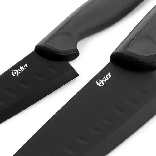 OSTER Slice Craft 2 Piece Stainless Steel Santoku Knife Set