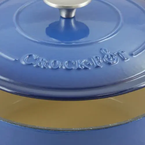 CROCK-POT 5 Quart Round Enameled Cast Iron Dutch Oven