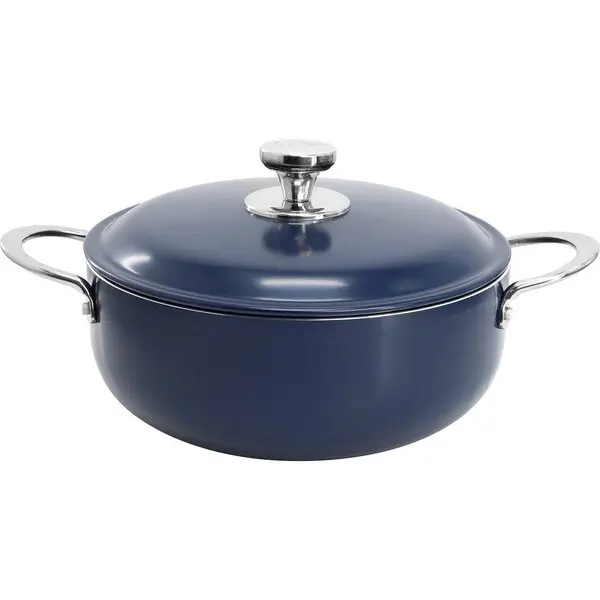 OSTER Cartagena 3.8 Quart Nonstick Aluminum Caldero With Lid - Blue