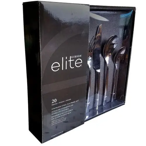 GIBSON ELITE Sparland 20 Piece Stainless Steel Flatware Set