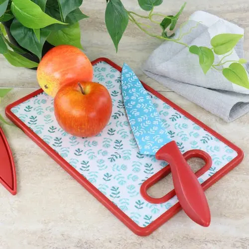 GIBSON HOME Village Vines 3 Piece Cutting Board And Knife Set
