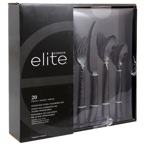 GIBSON ELITE Stonehenge 20 Piece Flatware Set