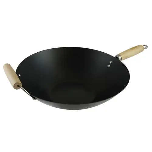 OSTER Findley 13.7 In. Carbon Steel Wok - Black