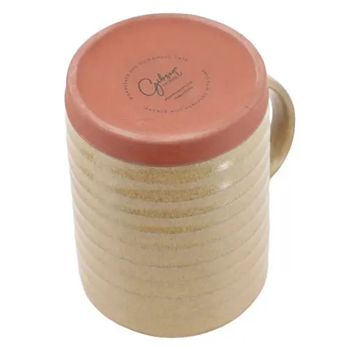 GIBSON HOME Terra Bella 4 Piece 18.5 Ounce Terracotta Mug Set