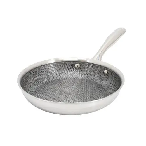 OSTER Modessa 9.5 Inch Nonstick Tri-ply Stainless Steel Frying Pan - Metallic Silver