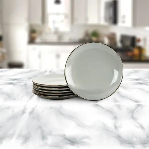 ELAMA Tahitian Sand 6-piece Salad Plate Set