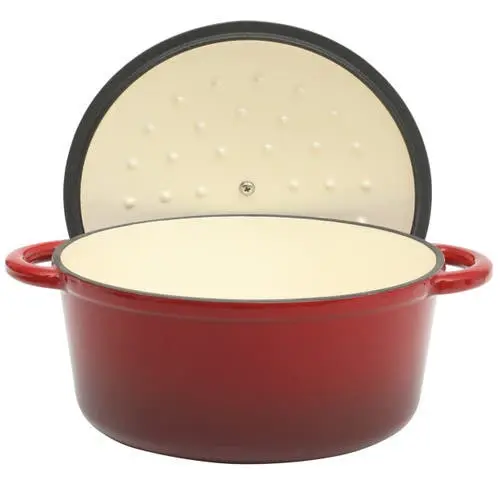 GIBSON HOME Addlestone 5 Quart Enameled Cast Iron Dutch Oven With Lid
