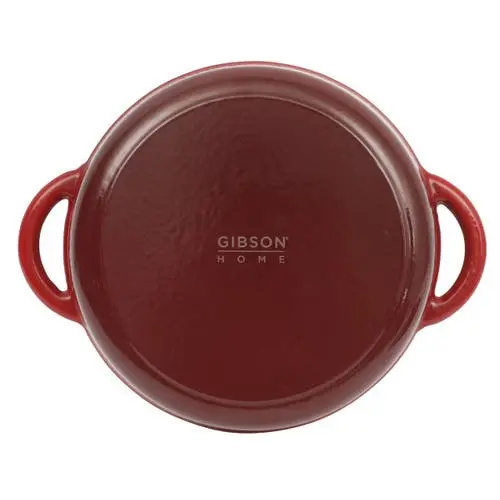 GIBSON HOME Addlestone 5 Quart Enameled Cast Iron Dutch Oven With Lid