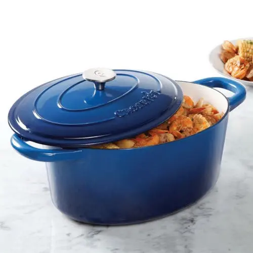 CROCK-POT 7 Quart Enameled Cast Iron Oval Dutch Oven