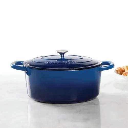 CROCK-POT 7 Quart Enameled Cast Iron Oval Dutch Oven