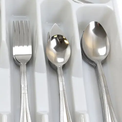 GIBSON HOME Basic Living Aston 45 Piece Flatware Set With Plastic Tray