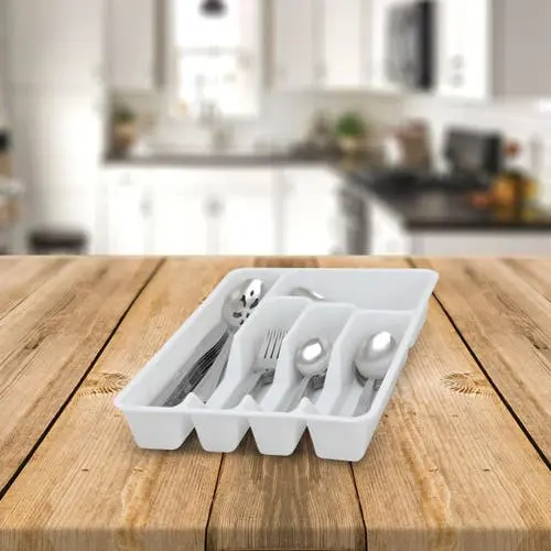 GIBSON HOME Basic Living Aston 45 Piece Flatware Set With Plastic Tray