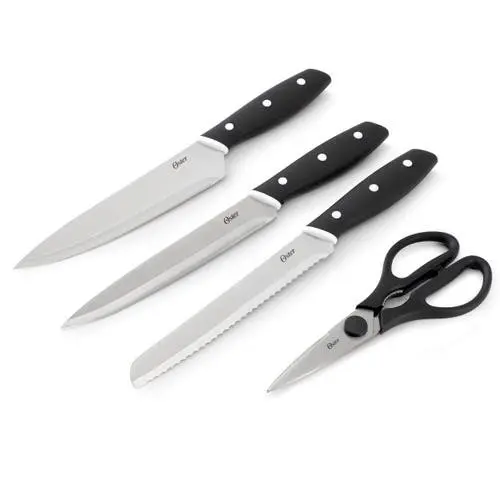 OSTER Collister 15 Piece Stainless Steel Cutlery Set With Soft Grip Handles