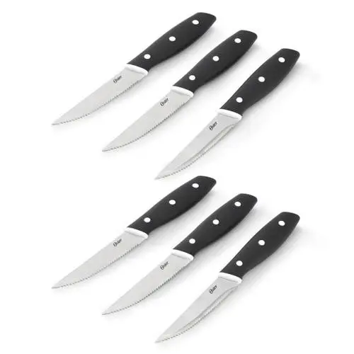 OSTER Collister 15 Piece Stainless Steel Cutlery Set With Soft Grip Handles