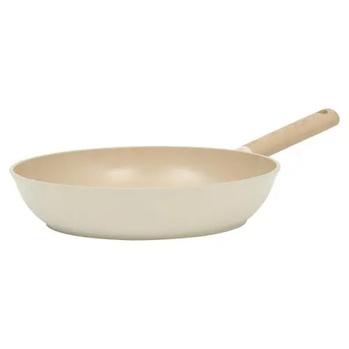 GIBSON ELITE Folkstone 12 Inch Ceramic Nonstick Cast Aluminum Frypan - Beige