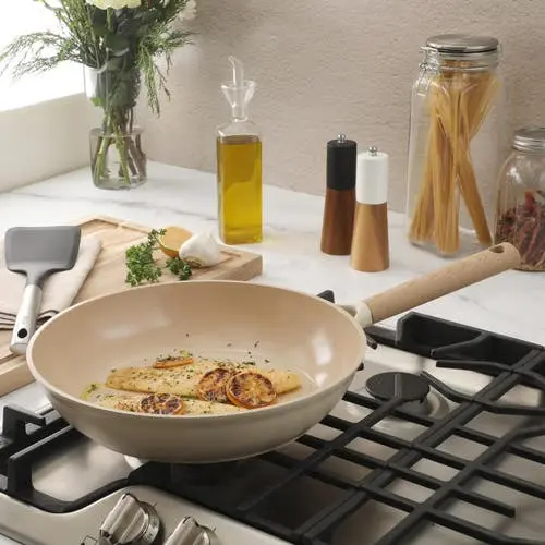 GIBSON ELITE Folkstone 12 Inch Ceramic Nonstick Cast Aluminum Frypan
