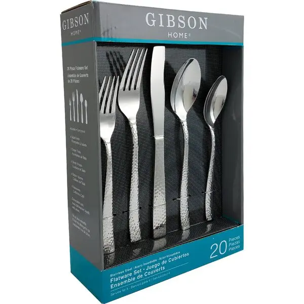 Gibson Royal Brighton 20 Piece Flatware Set - Metallic Silver