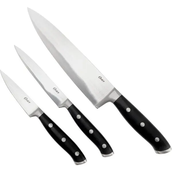 OSTER Ginley 3 Piece Stainless Steel Cutlery Set - Black