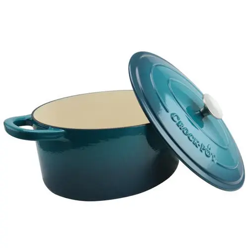 CROCK-POT 7 Quart Enameled Cast Iron Oval Dutch Oven