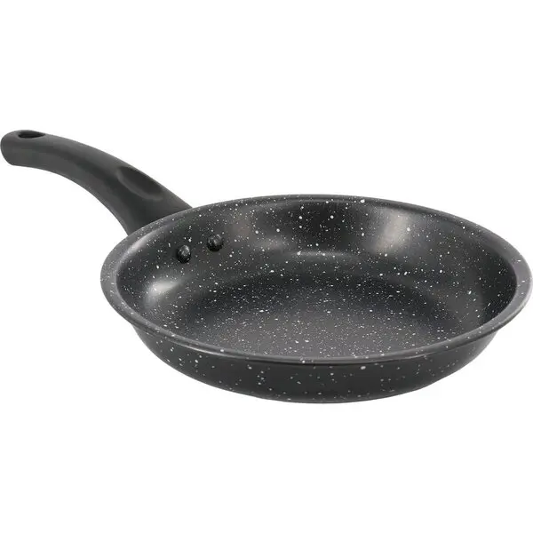 GIBSON HOME Delhi 8 Inch Round Nonstick Carbon Steel Frying Pan - White