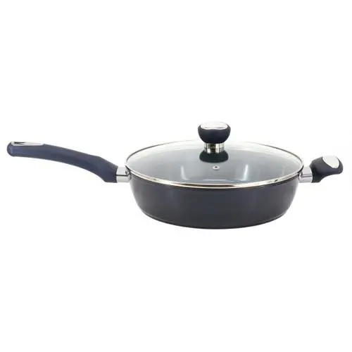 OSTER Hawke 3.9 Quart Ceramic Nonstick Aluminum Saute Pan With Lid - Blue