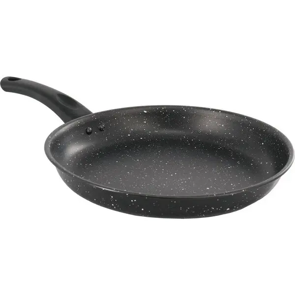 GIBSON HOME Delhi 11 Inch Round Nonstick Carbon Steel Frying Pan - White
