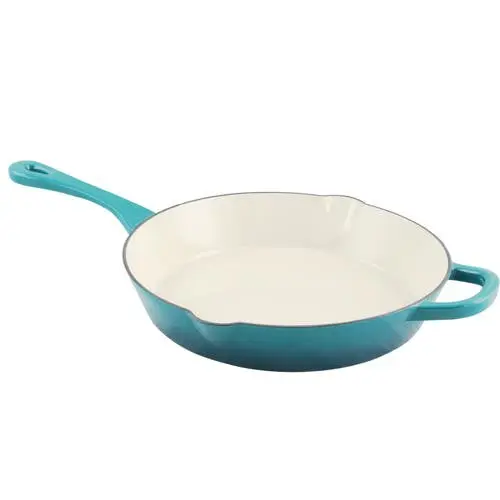CROCK-POT 12 In. Round Enameled Cast Iron Skillet - Blue